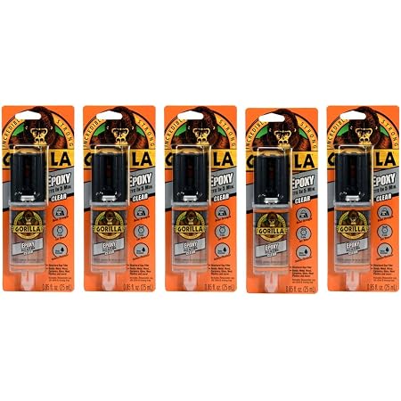 Amazon.com: Gorilla 2 Part Epoxy, 5 Minute Set, .85 ounce Syringe ...