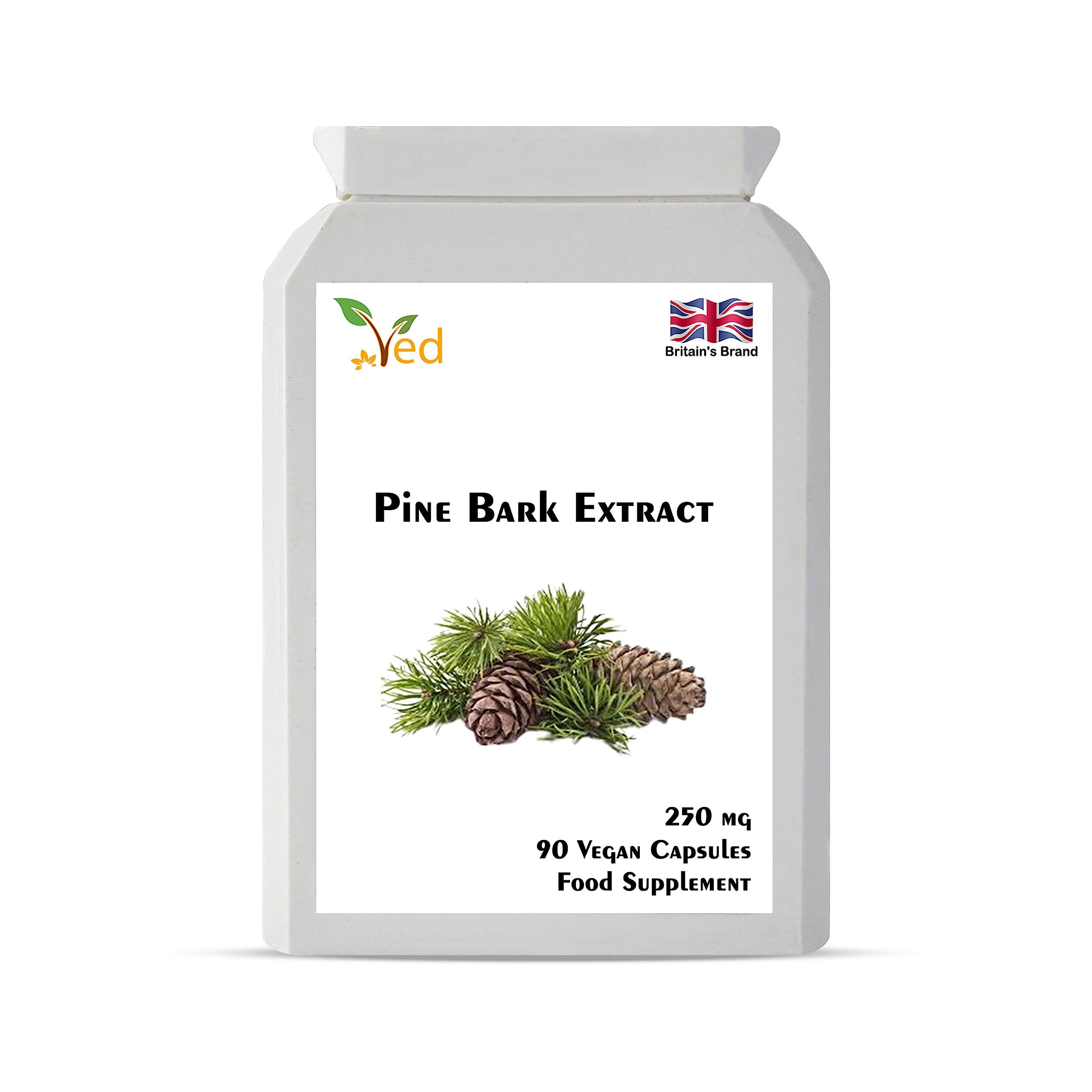 Pine Bark Extract 250 mg | 90 vegan capsules | High Potency Antioxidant ...