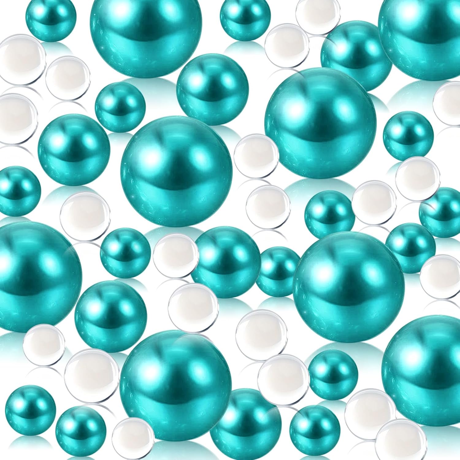 Amazon.com: 200 PCS Lake Blue Vase Pearls, Lake Blue Vase Filler Beads ...