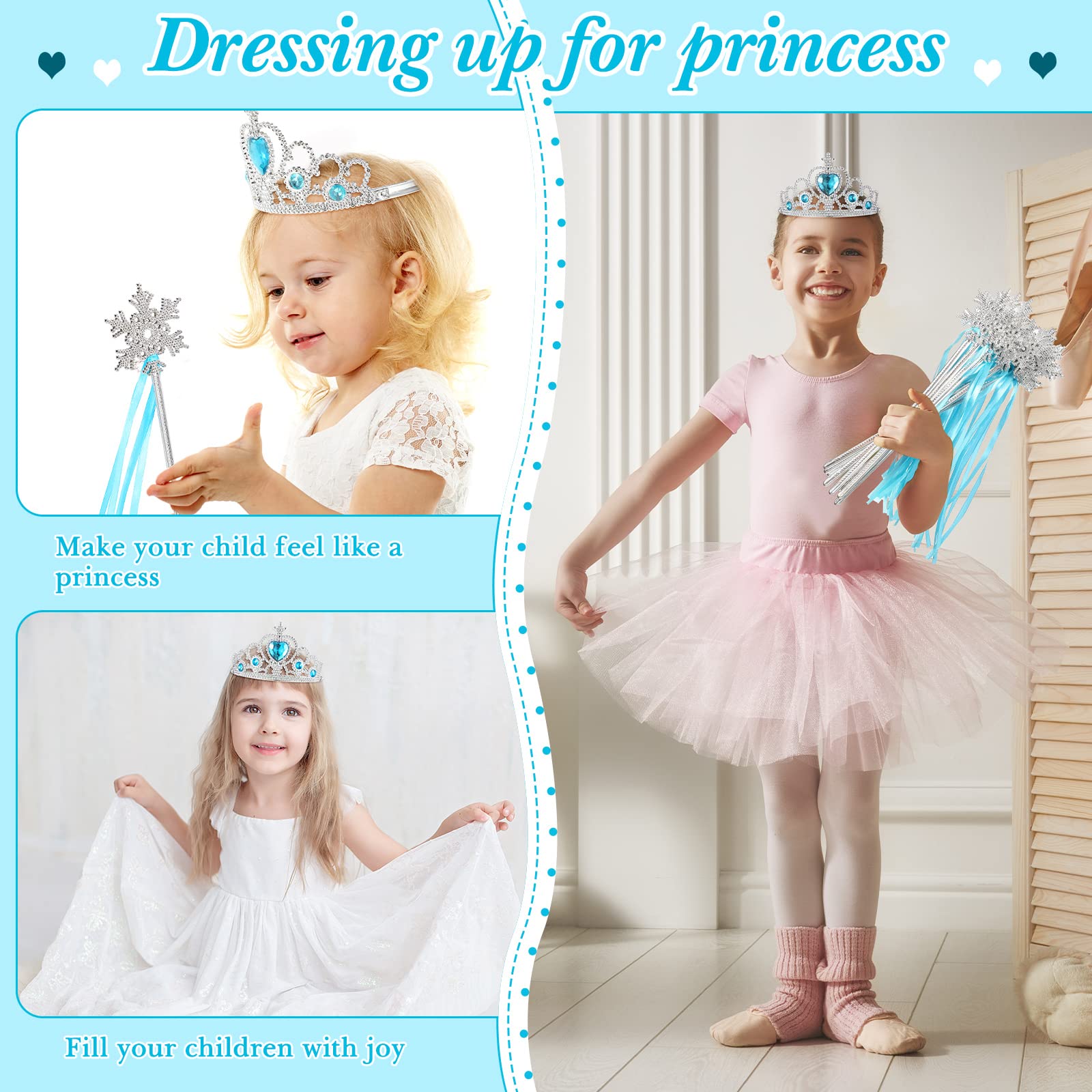 Snapklik.com : HyDren Snowflake Wand Silver Tiaras And Crowns Silver ...