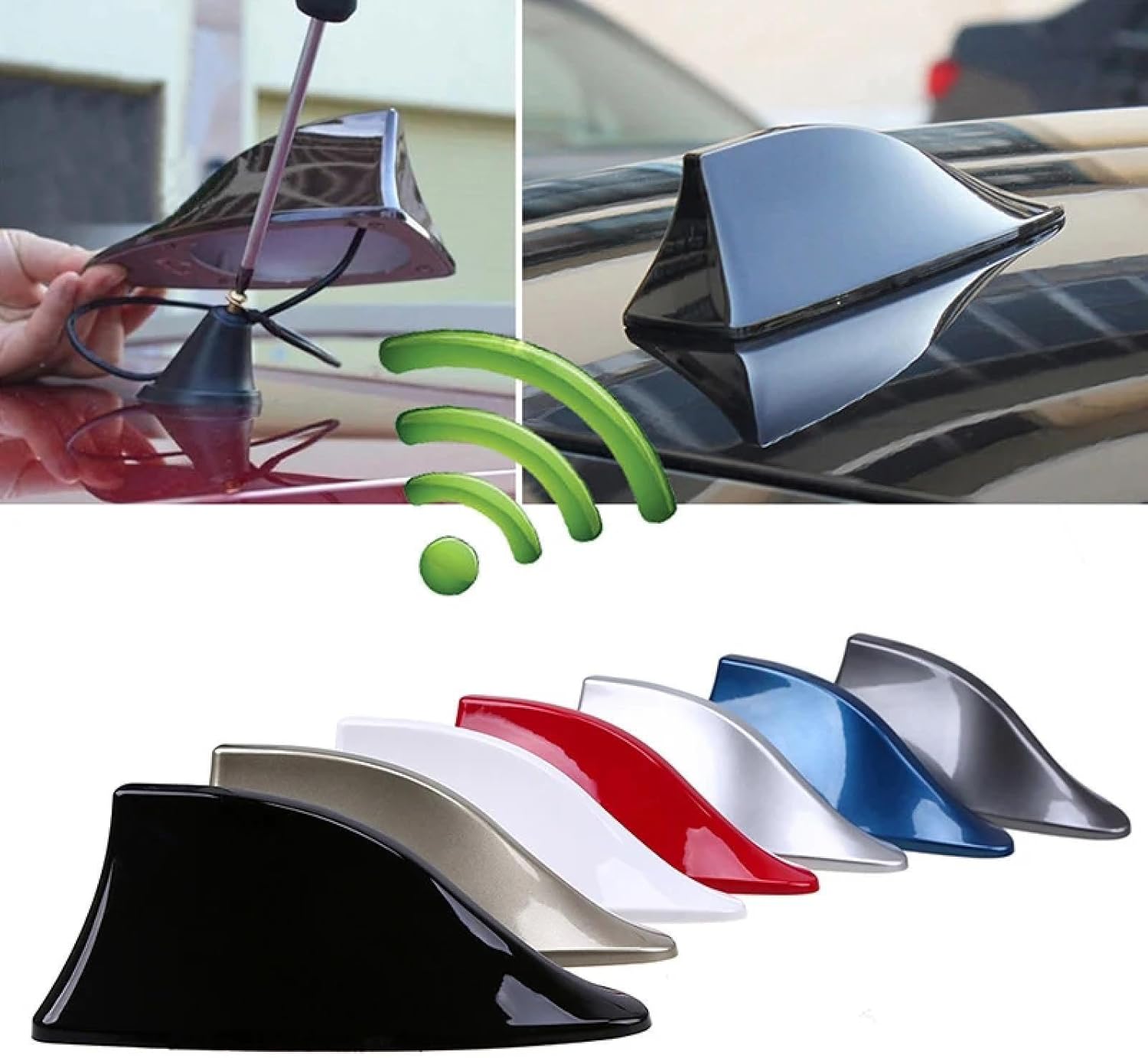 Car Antennas Shark Fin Antenna Auto Radio Signal Aerials Roof Antennas ...