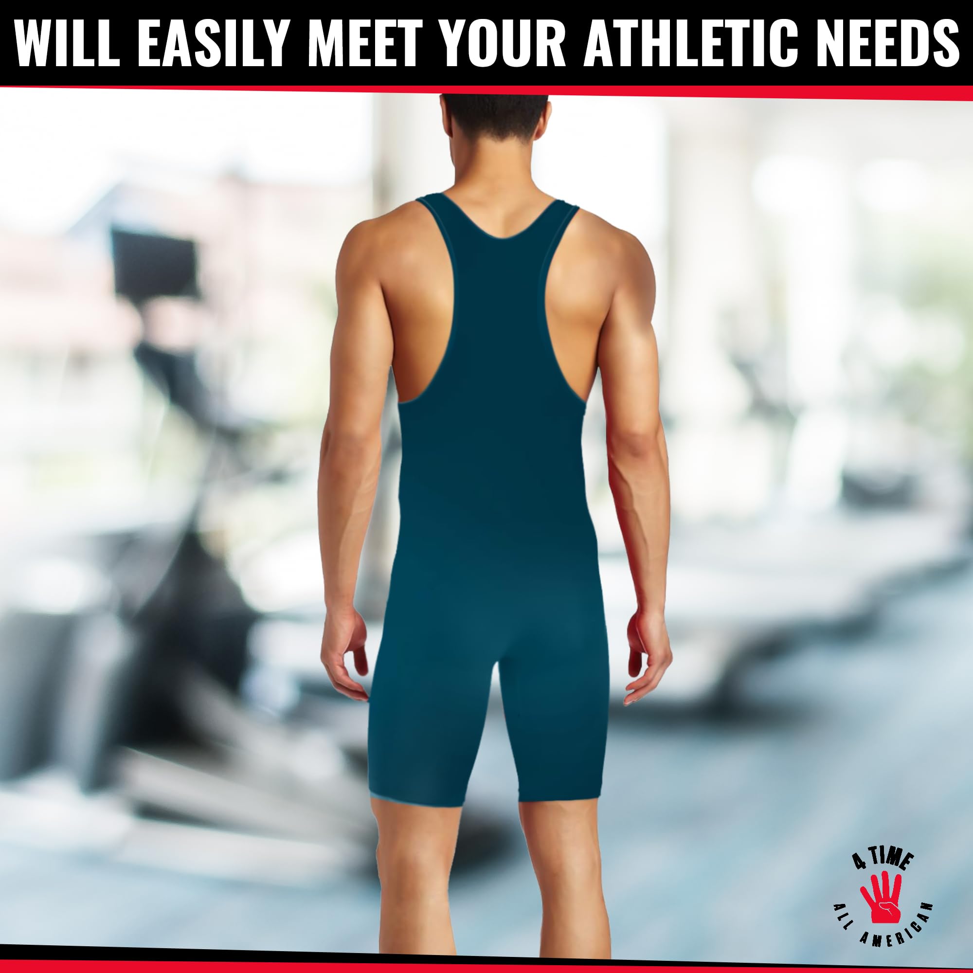 Snapklik.com : 4 Time All American Wrestling Singlet: Black, Navy Blue ...