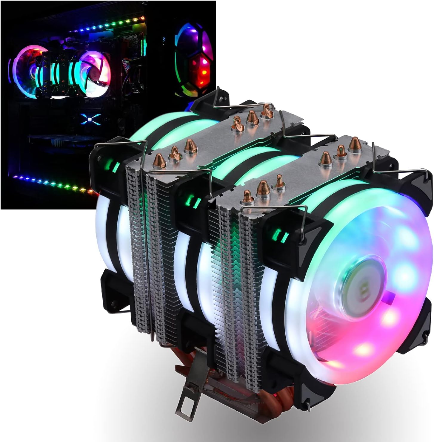 90mm PWM Fan Cooler HD290 CPU Air Cooler With RGB Lighting - 2 Heat ...