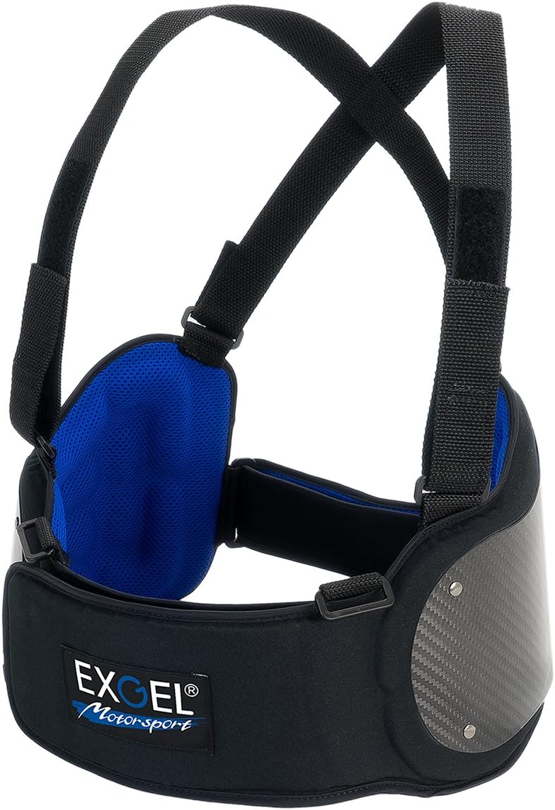 Amazon | EXGEL(エクスジェル) ボディプロテクター ドライカーボンベスト17 Lite Mサイズ ブラック ジェルクッション 背中 脇腹 サポート モータースポーツ カート 衝撃 ...