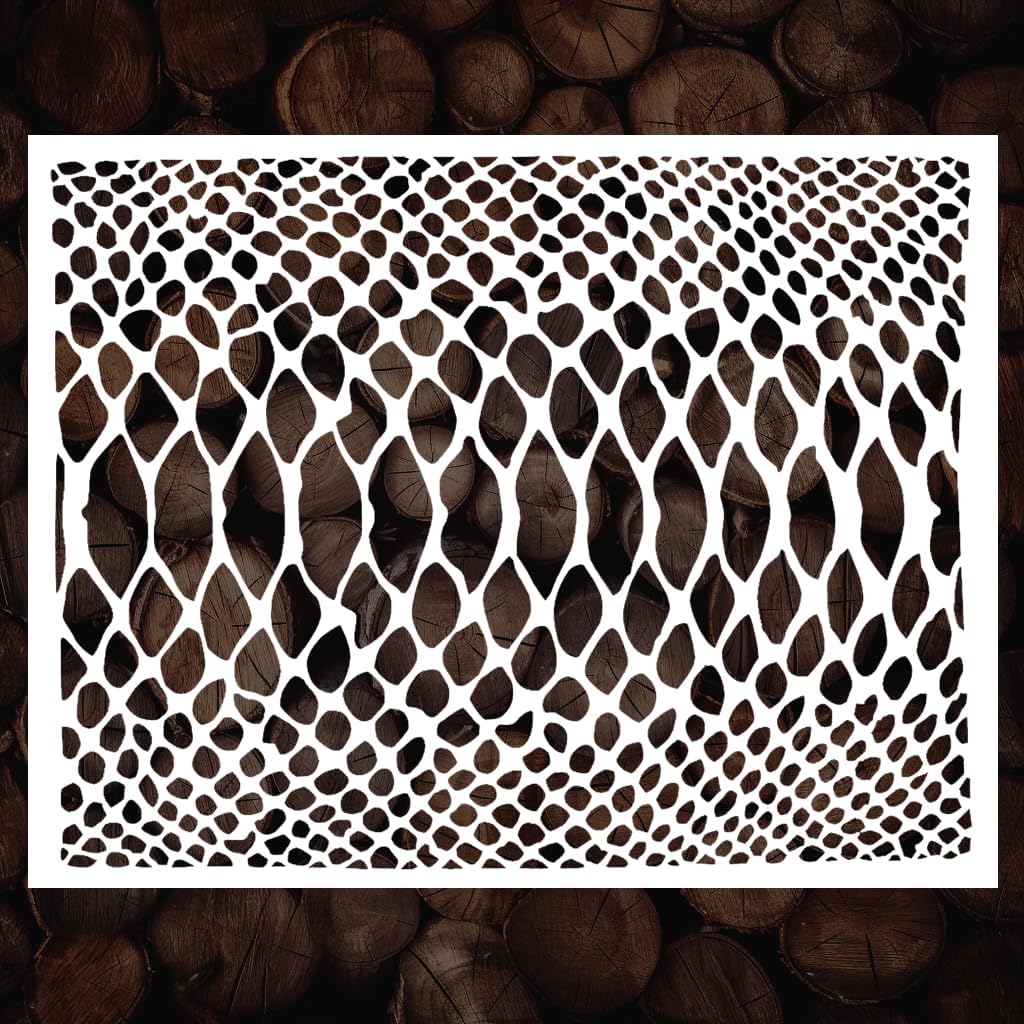 Amazon.com : Snake Skin Stencil, Snake Stencil, Snake Scale Stencil ...