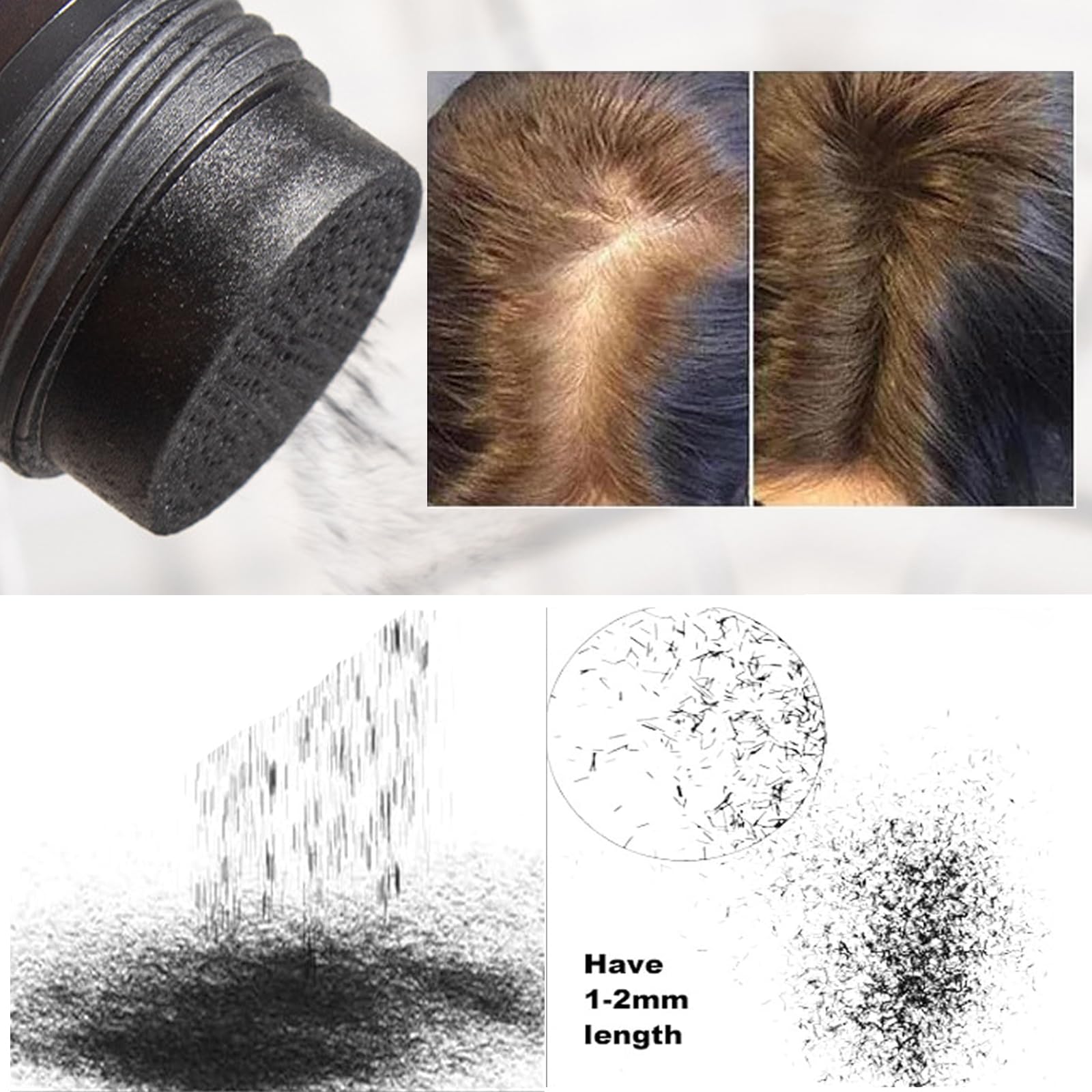 Hair Building Fibres Professional Quality Hair Fibres Dark Brown Fibre ...