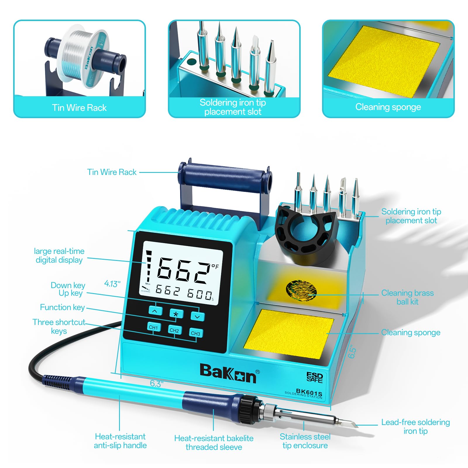 Snapklik.com : 90W Soldering Station Kit, Electronic Rework Soldering ...