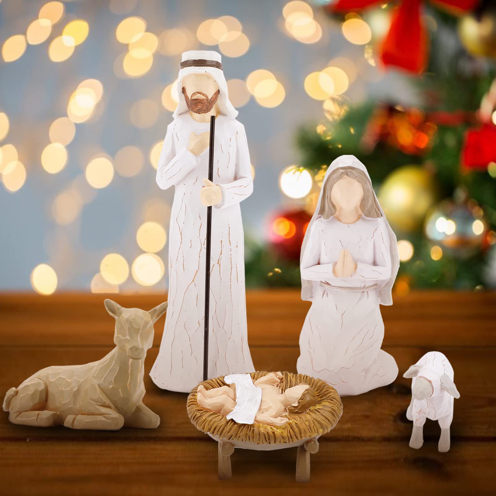 Amazon.com: Mwfus Nativity Set, Nativity Scene,Christmas Story Nativity ...
