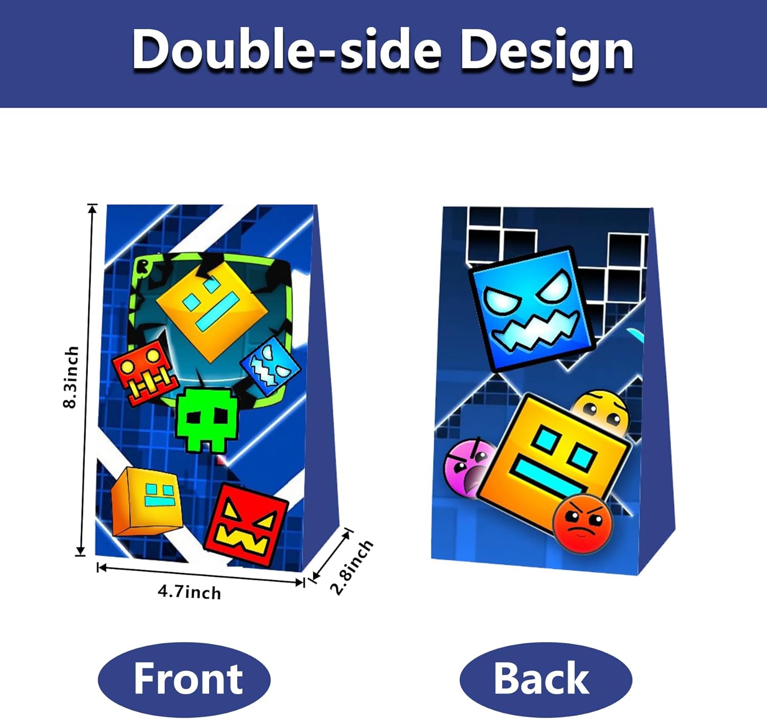 MEGIMA 12 bolsas de regalo geométricas estéticas para fiesta de tablero ...