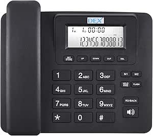 Amazon.com : WHYATT Corded Phone Desk Landline Telephone Support One Touch Memory Button/Flash ...