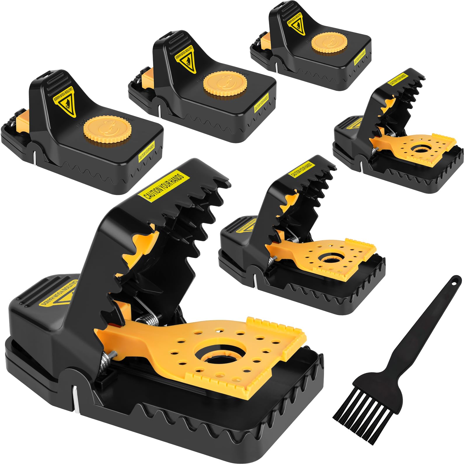 Large Rat Traps,6 Pack Reusable Humane Rat Traps,Super Heavy Duty ...