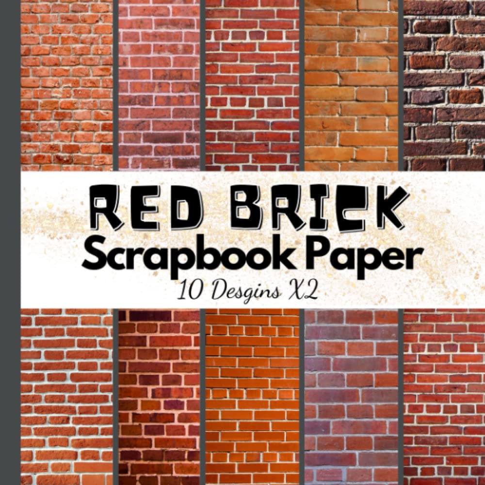 Red brick scrapbook paper: red brick background scrapbook paper a ...