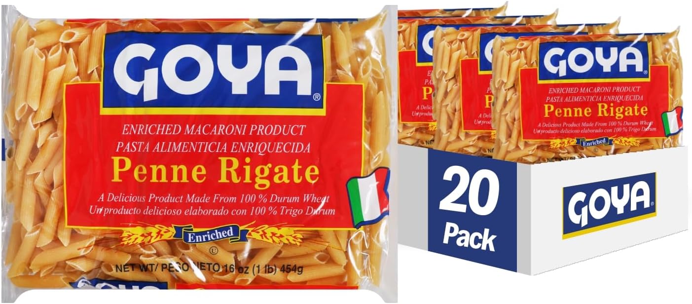 Amazon.com : Goya Foods Penne Rigate Pasta, 16-Ounce (Pack of 20 ...