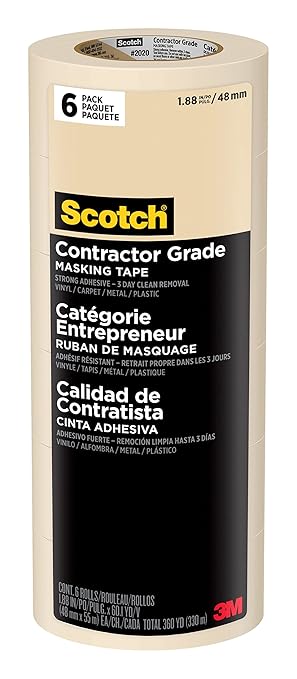 Scotch Contractor Grade Masking Tape, 1.88 inches by 60.1 yards (360 ...