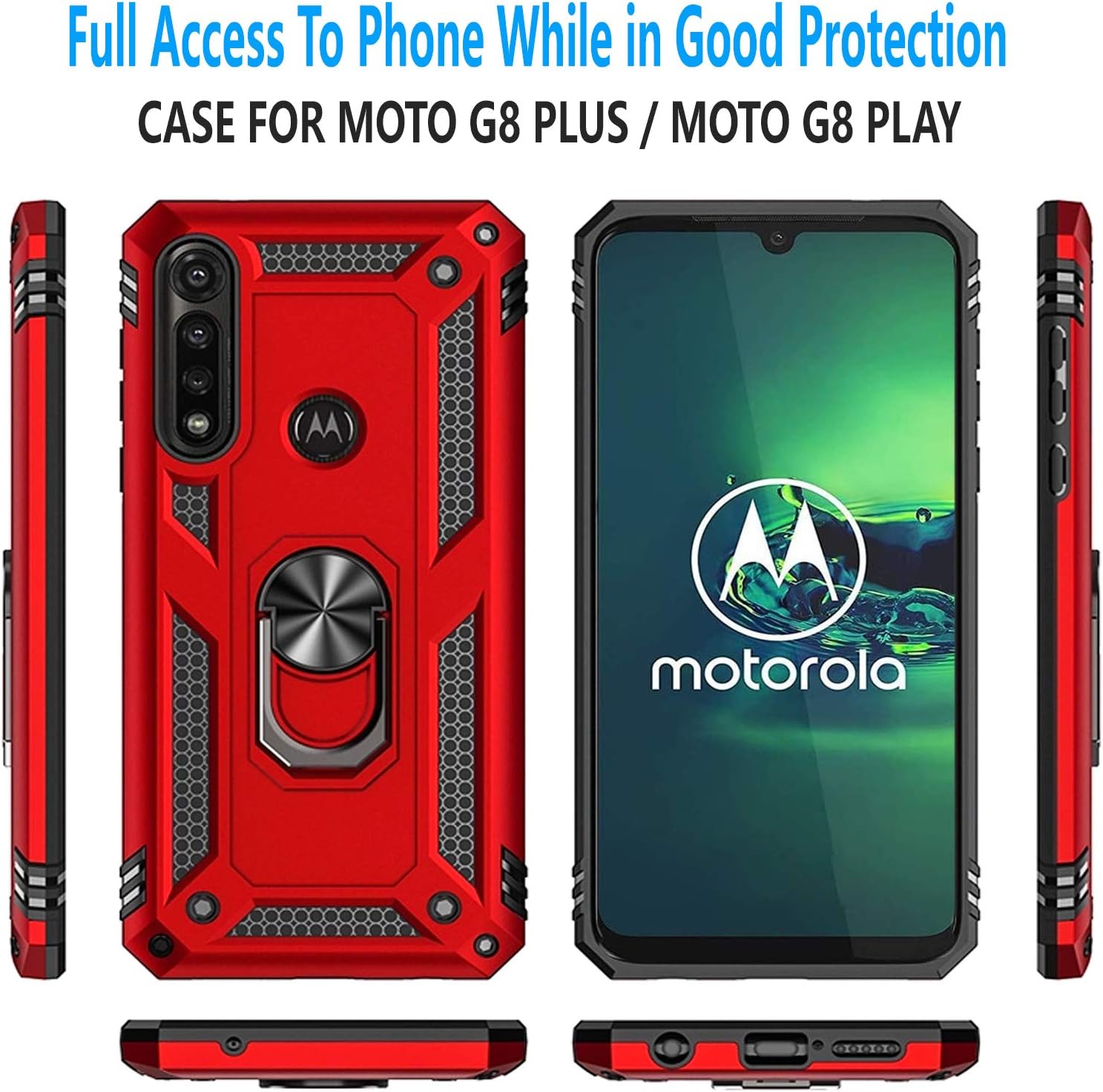 STARSHOP Compatible with Moto G8 Plus Case, G8 Play Case, with ...