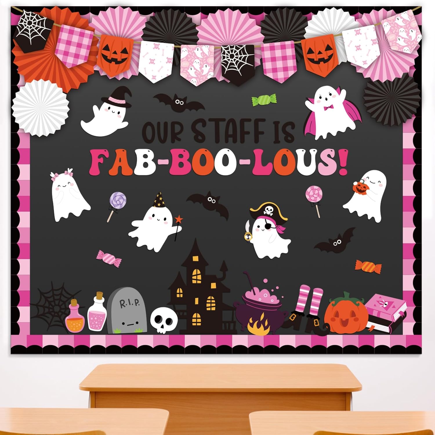Amazon.com: TaoBary 85 Pcs Halloween Bulletin Board 3D Decorations Our ...