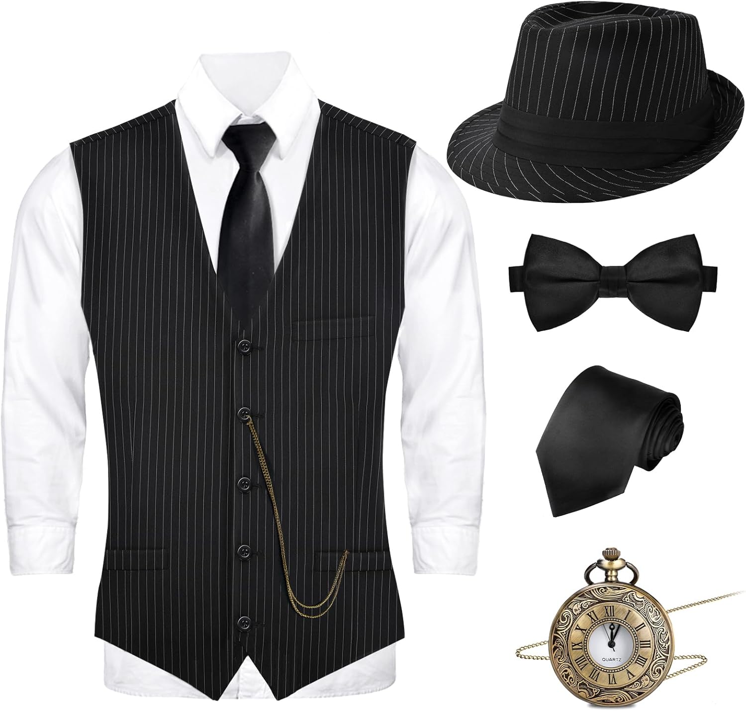 Amazon.com: ZITURI 1920s Mens Costume-Roaring 20s Costumes for Men ...