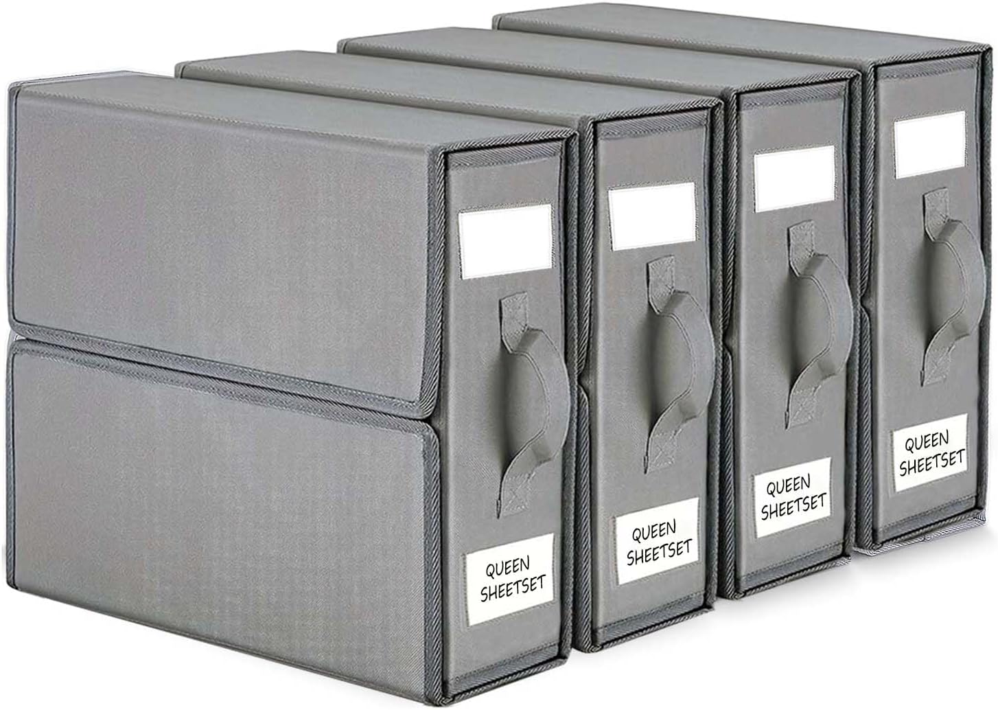 4 Pack Bed Sheet Organisers and Storage, Foldable Sheet Organizer for ...