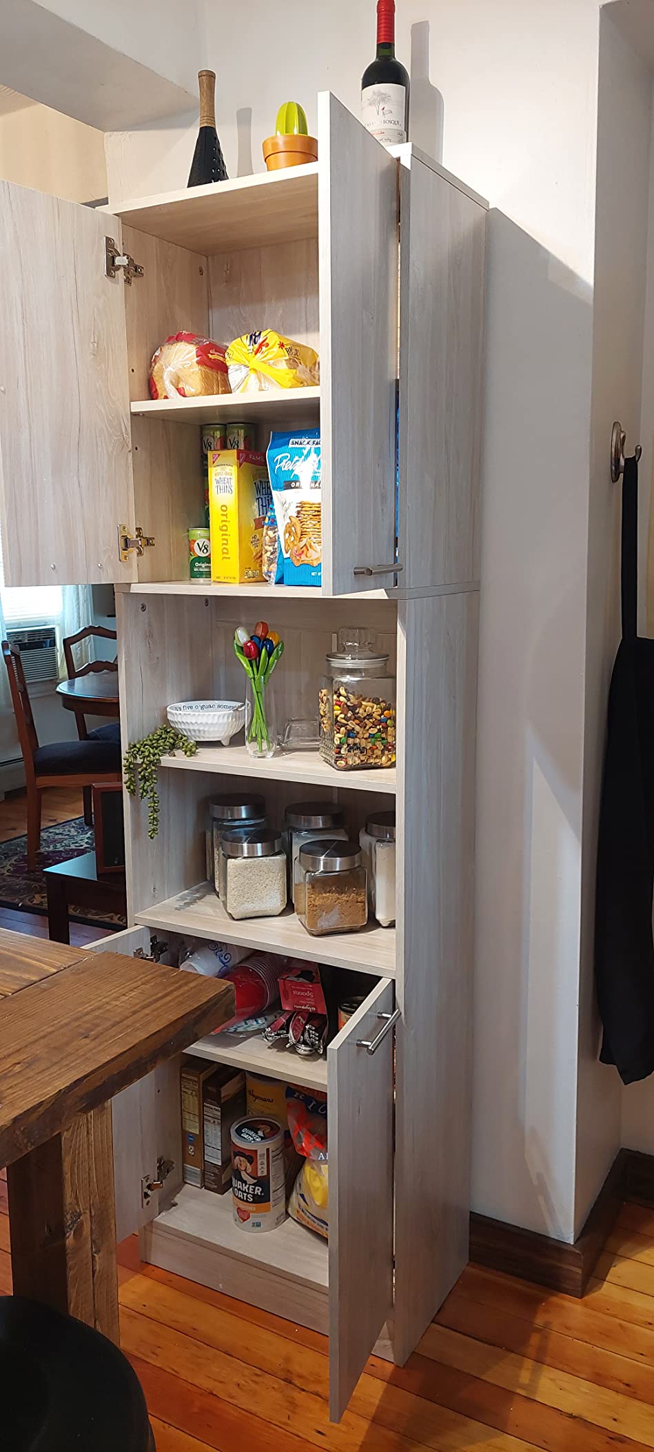 $27/mo - Finance Cozy Castle Wood Pantry Cabinet, 75" Freestanding ...