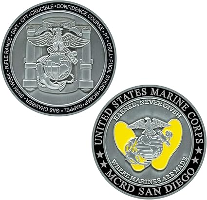 Amazon.com: USMC MCRD San Diego Challenge Coin - Officially Licensed ...