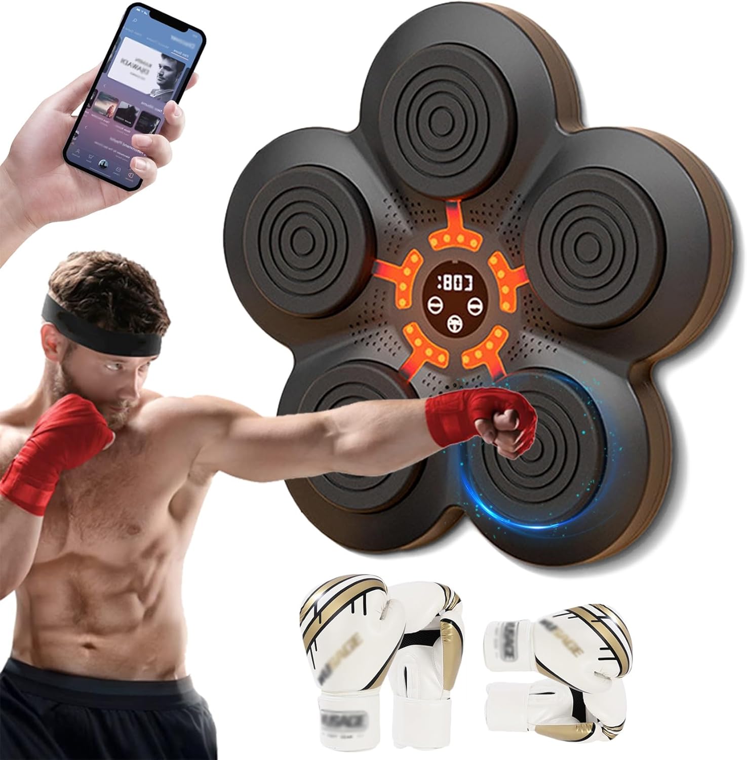 Amazon.co.jp: Music Electronic Boxing Wall Target Electronic Boxing ...