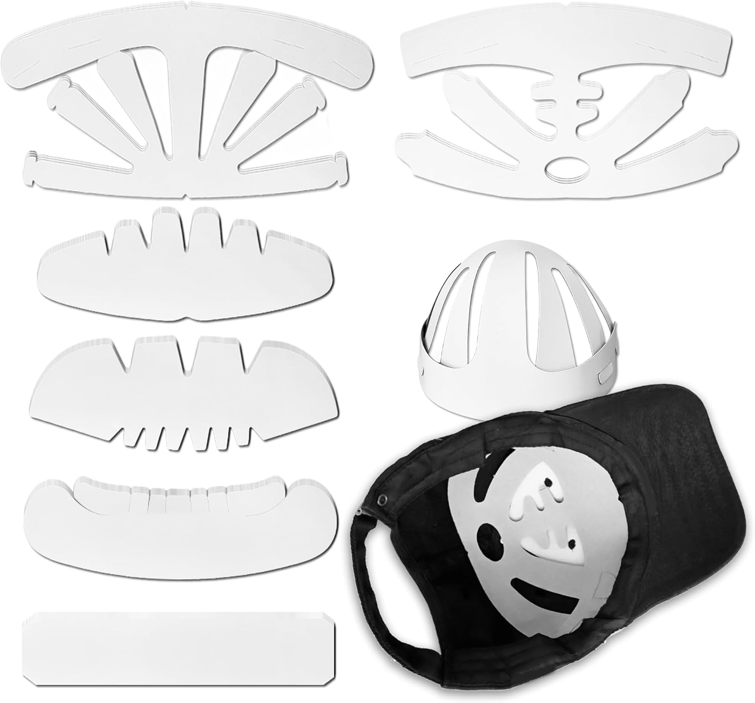 JuGeoZhi 26pcs Hat Shaper Insert for Baseball Caps - 6 Design Cardboard ...