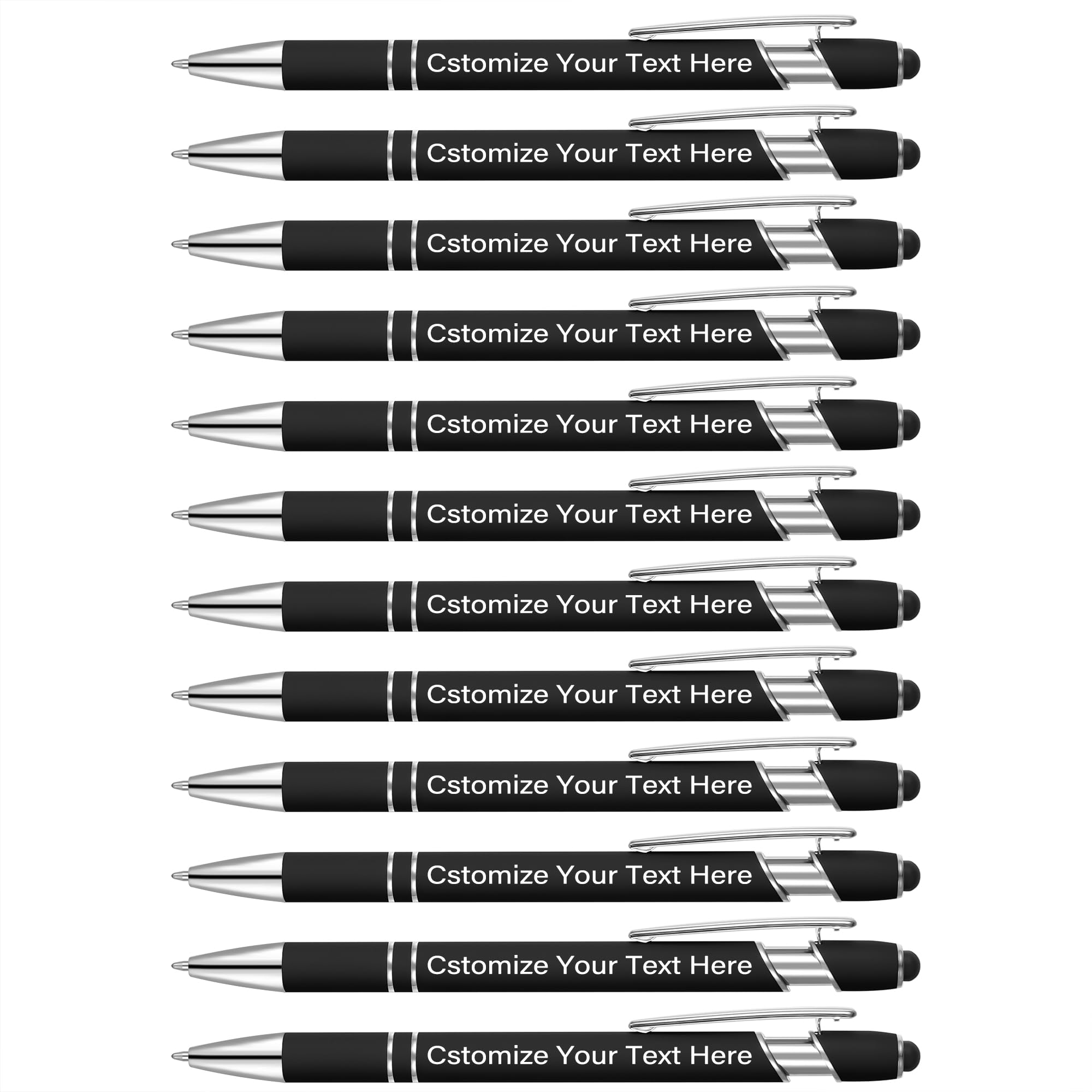 Amazon.com : Kingluu 12 Pcs Personalized Ballpoint Pens with Stylus Tip ...