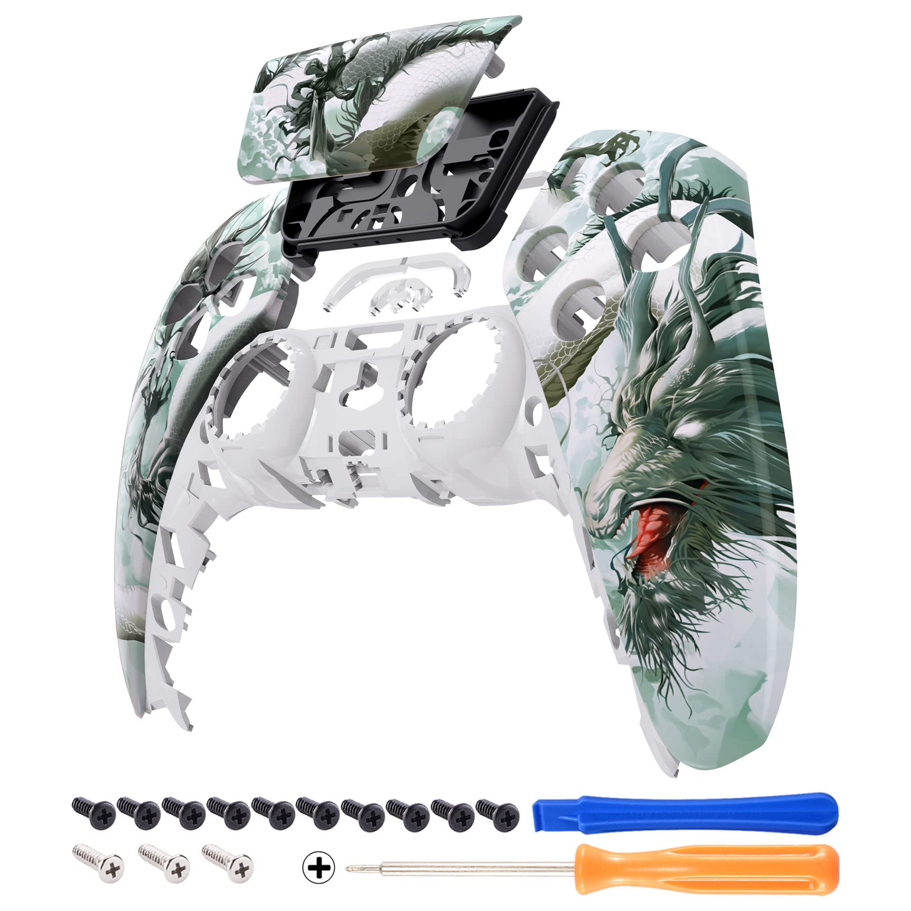 Amazon.com: eXtremeRate Jade Dragon - Cloud Dominator Touchpad Front ...