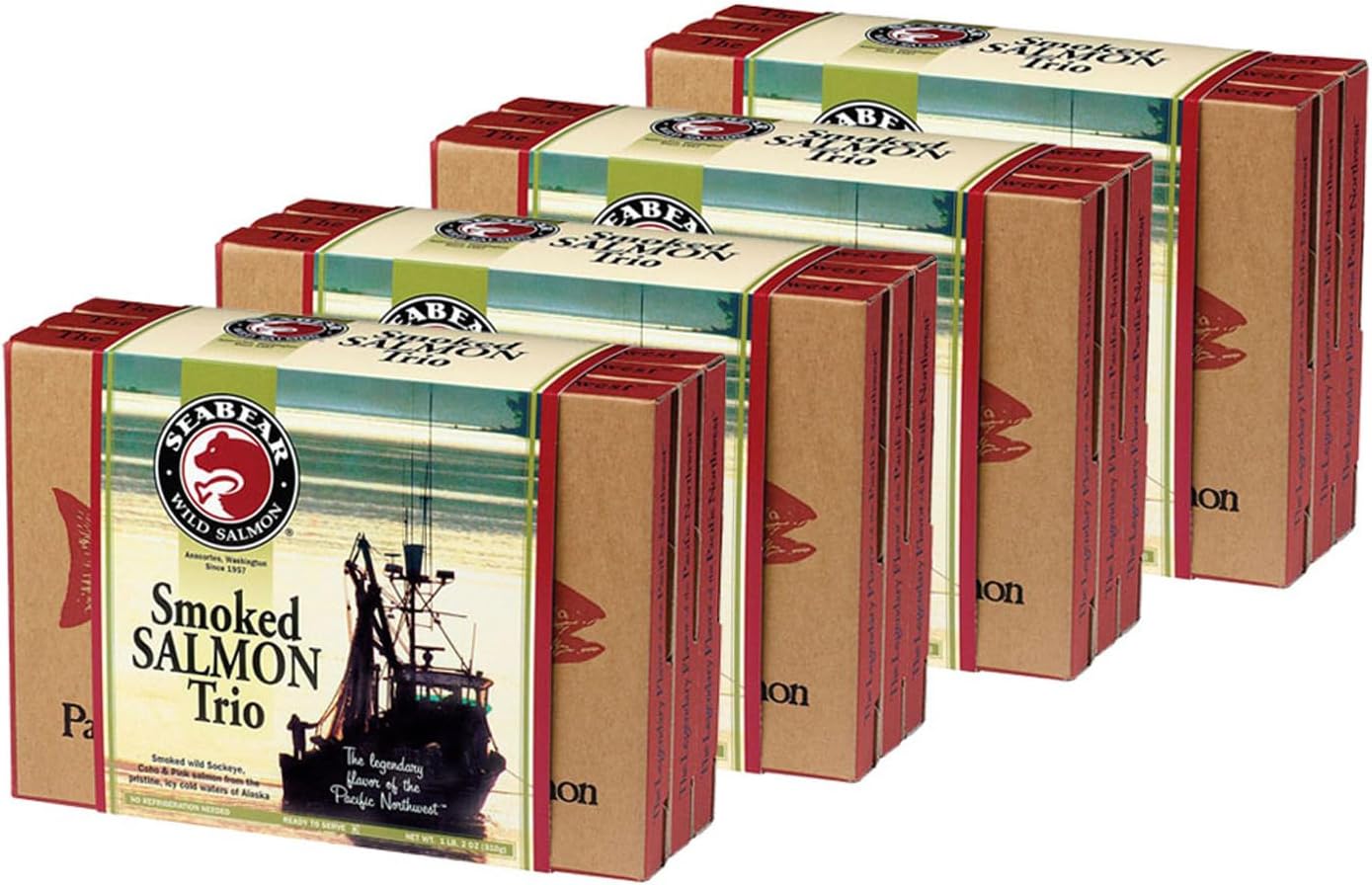 Amazon.com : Alaska Smokehouse Premium Smoked Salmon, 4 Ounce Gift box ...