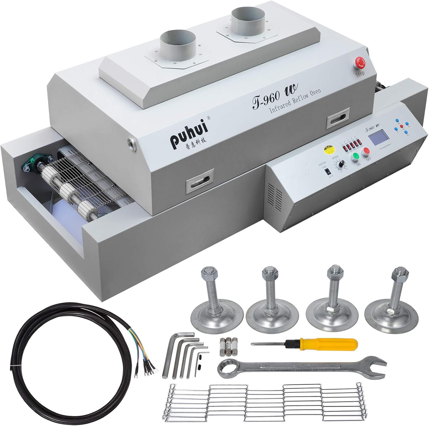 Happybuy Reflow Oven T960W 110V Reflow Soldering Machine 4500W 300 x ...