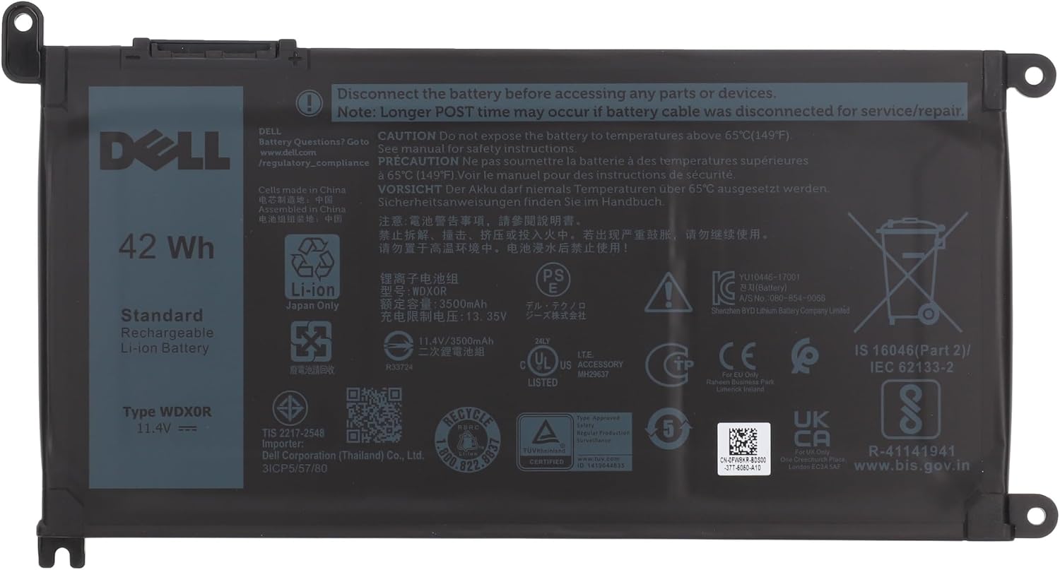 Dell Inspiron 5770 5570 5593 5568 3 cell 42WHR Laptop Battery Type ...