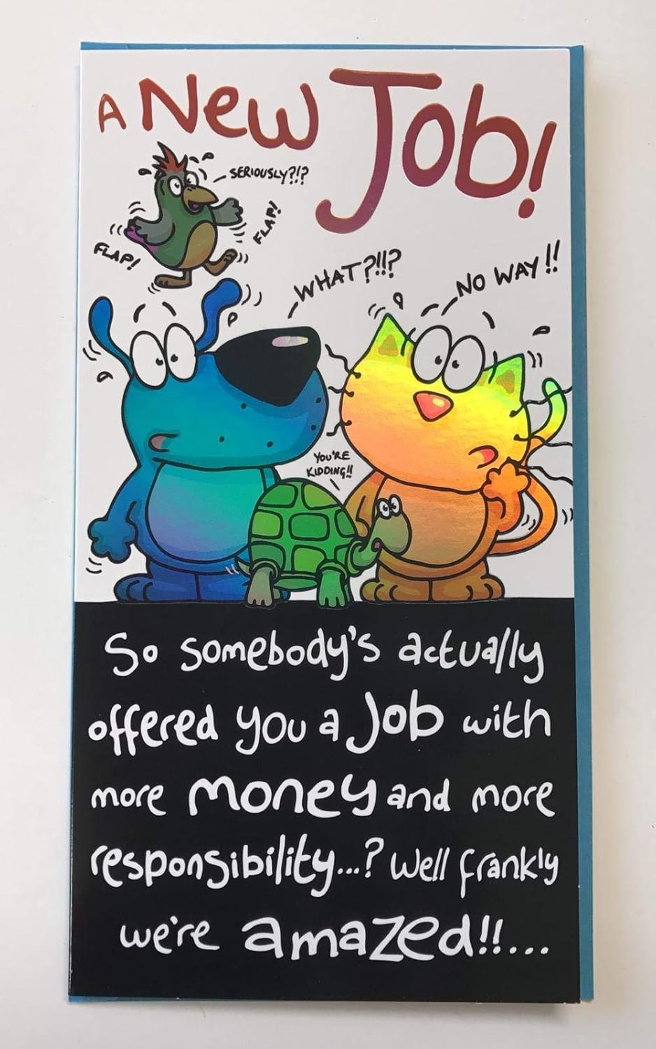 A New Job, (Humour) Congratulations Greetings Card : Amazon.co.uk ...