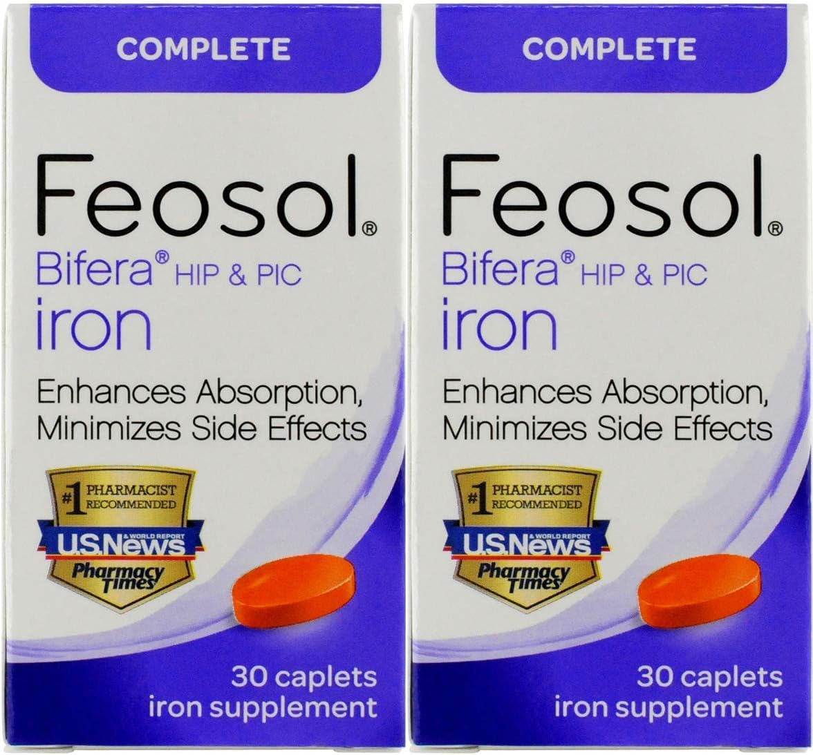 Amazon.com: Feosol Original Iron Supplement Tablets, Non-heme, 325mg ...
