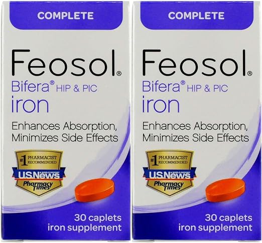 Amazon.com: Feosol Original Iron Supplement Tablets, Non-heme, 325mg ...