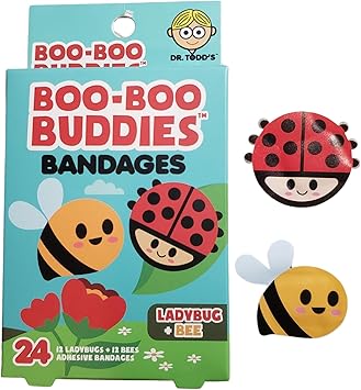 Amazon.com: Boo Boo Buddies Kids Adhesive Bandages, Kids Self-Adhesive ...