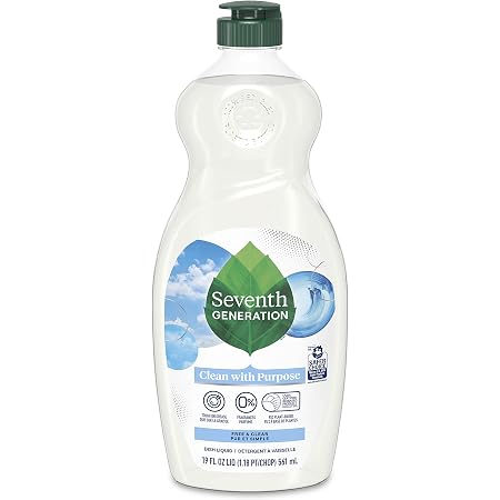 Amazon.com: Seventh Generation Dish Soap Liquid, Fragrance Free, 19 oz ...