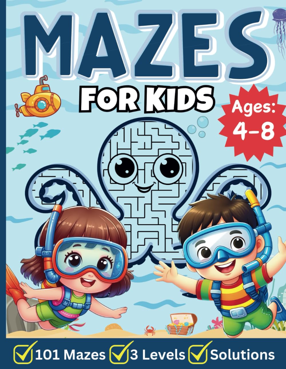 Mazes For Kids Ages 4-8: Fun-packed Activity Book | 101 Themed Maze ...