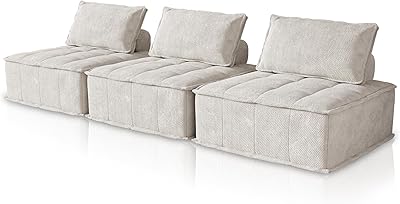 Amazon.com: ROWHY Oversized Modular Sectional Sofa with Movable Ottoman ...