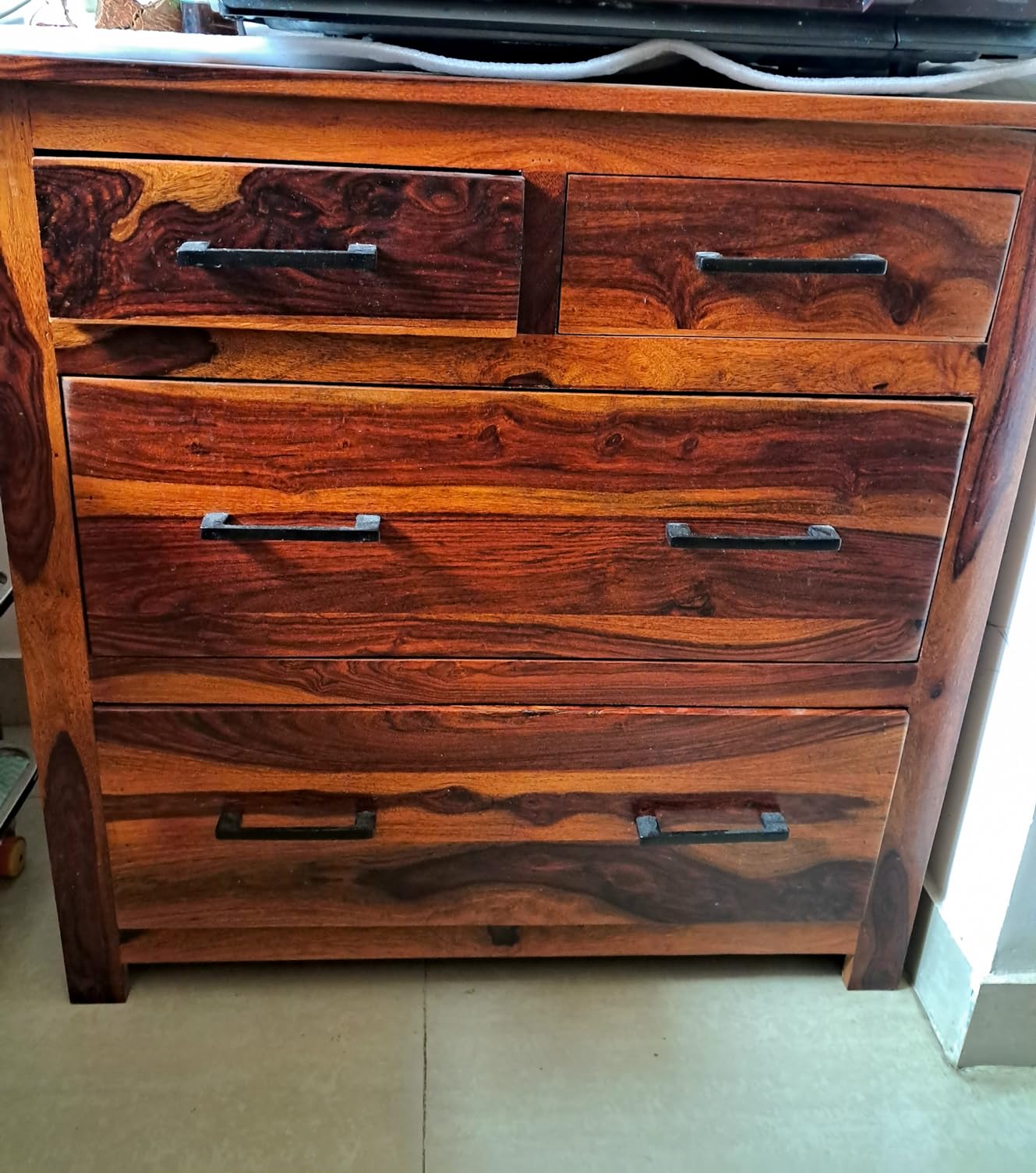 GateWay Furniture Solid Sheesham Wood Chest Of Drawers For Bedroom And ...