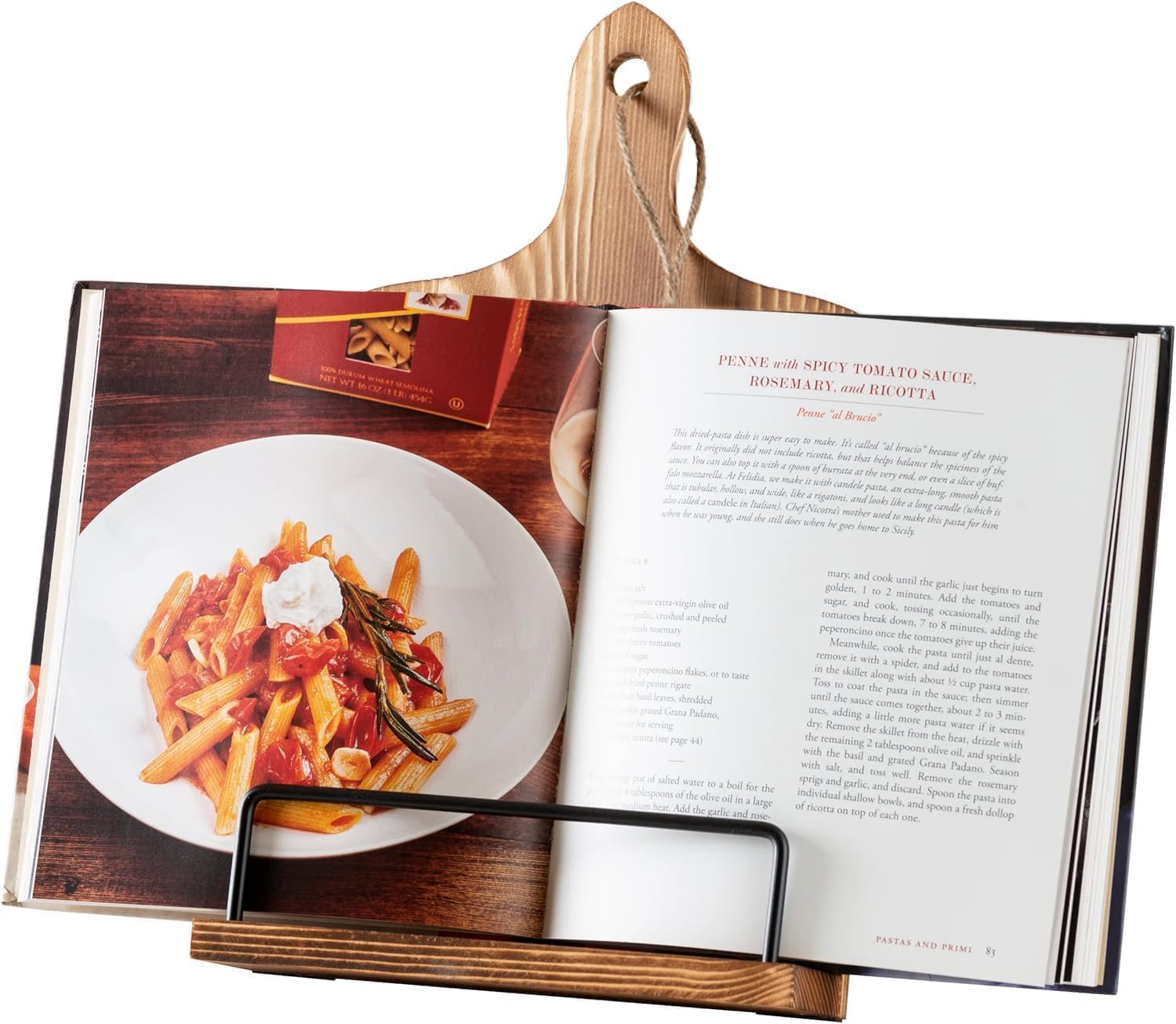 Amazon.com: Willow & Croft Premium Cook Book Stand. Farmhouse Cutting ...