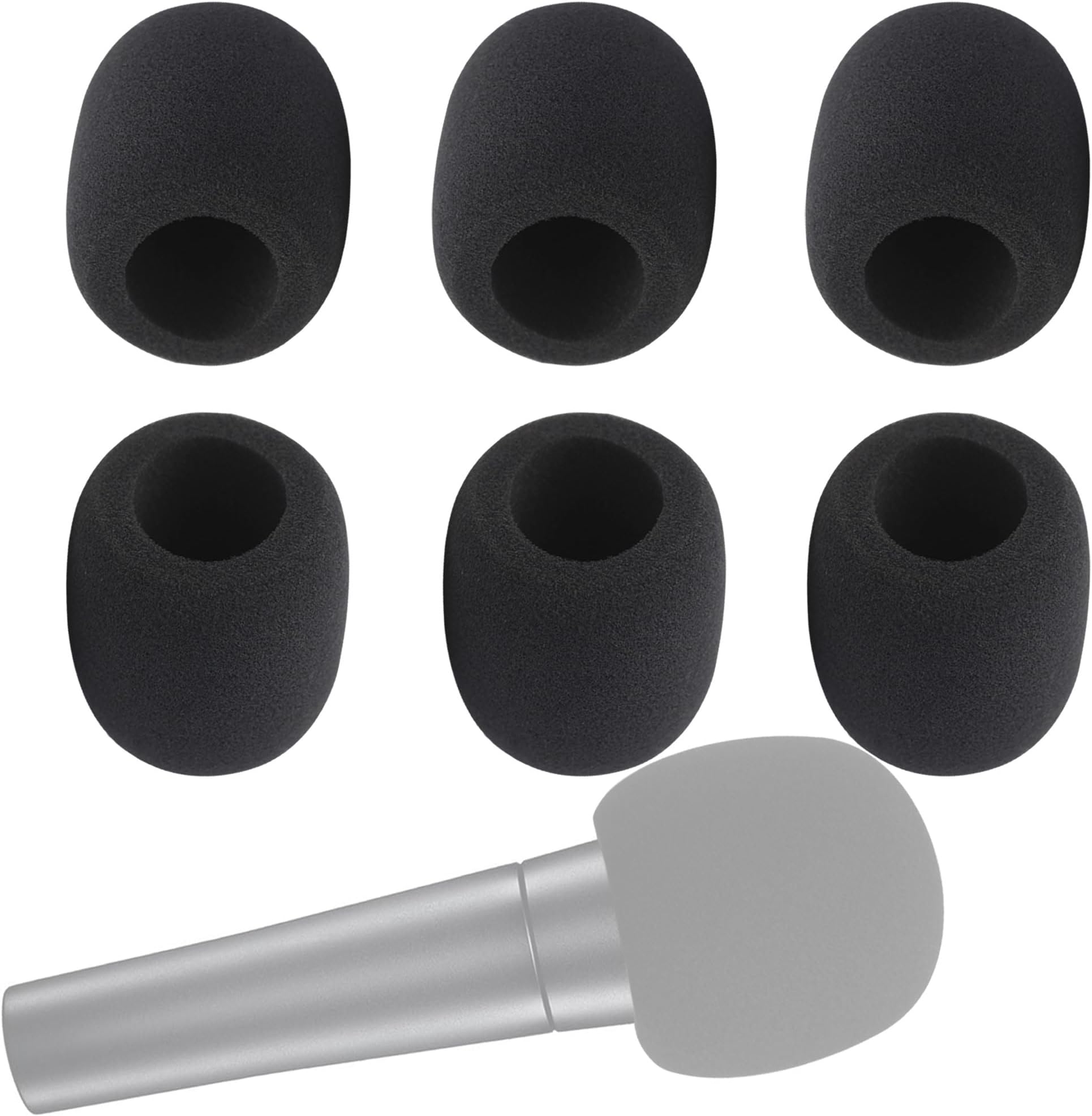 Amazon.com: Microphone Cover, 6 Pcs Microphone Windscreen, Foam Mic ...