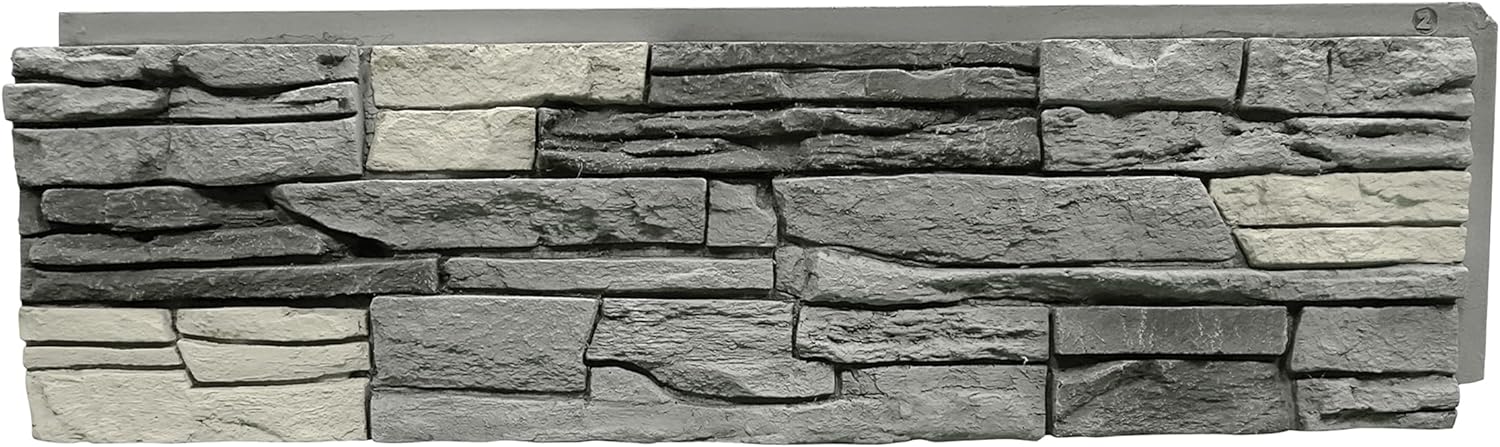 GenStone Faux Stacked Stone Panel 41" x 11.25" in Northern Slate Color ...