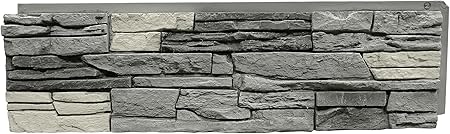 GenStone Faux Stacked Stone Panel 41" x 11.25" in Northern Slate Color ...