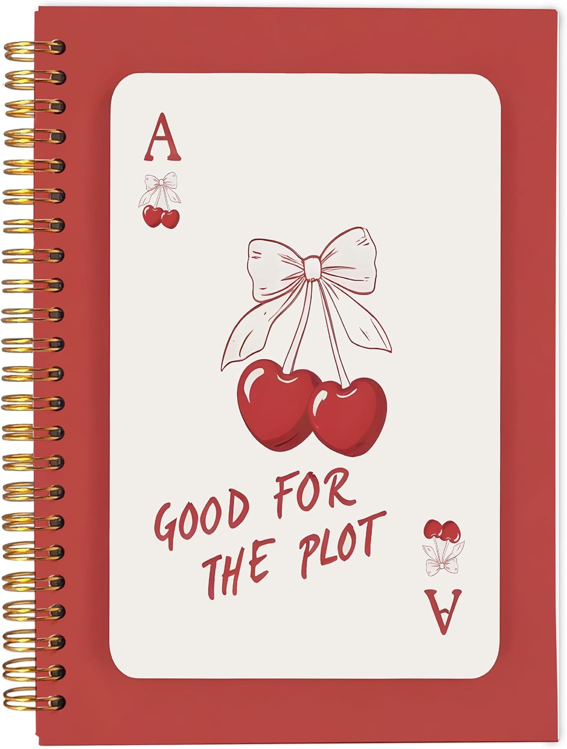 Amazon.com : Ecezatik Coquette Red Bow Cherry Notebook Journal, Preppy ...