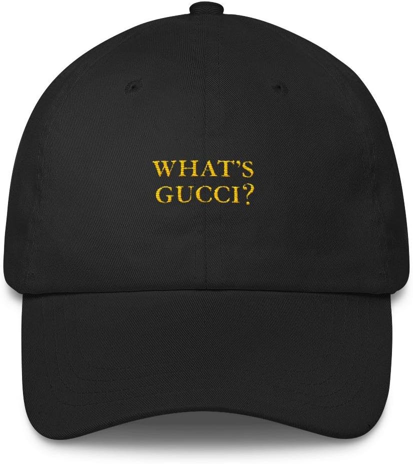 Amazon.com: ¿Qué es Gucci? - Sombrero de papá, Negro - : Ropa, Zapatos ...