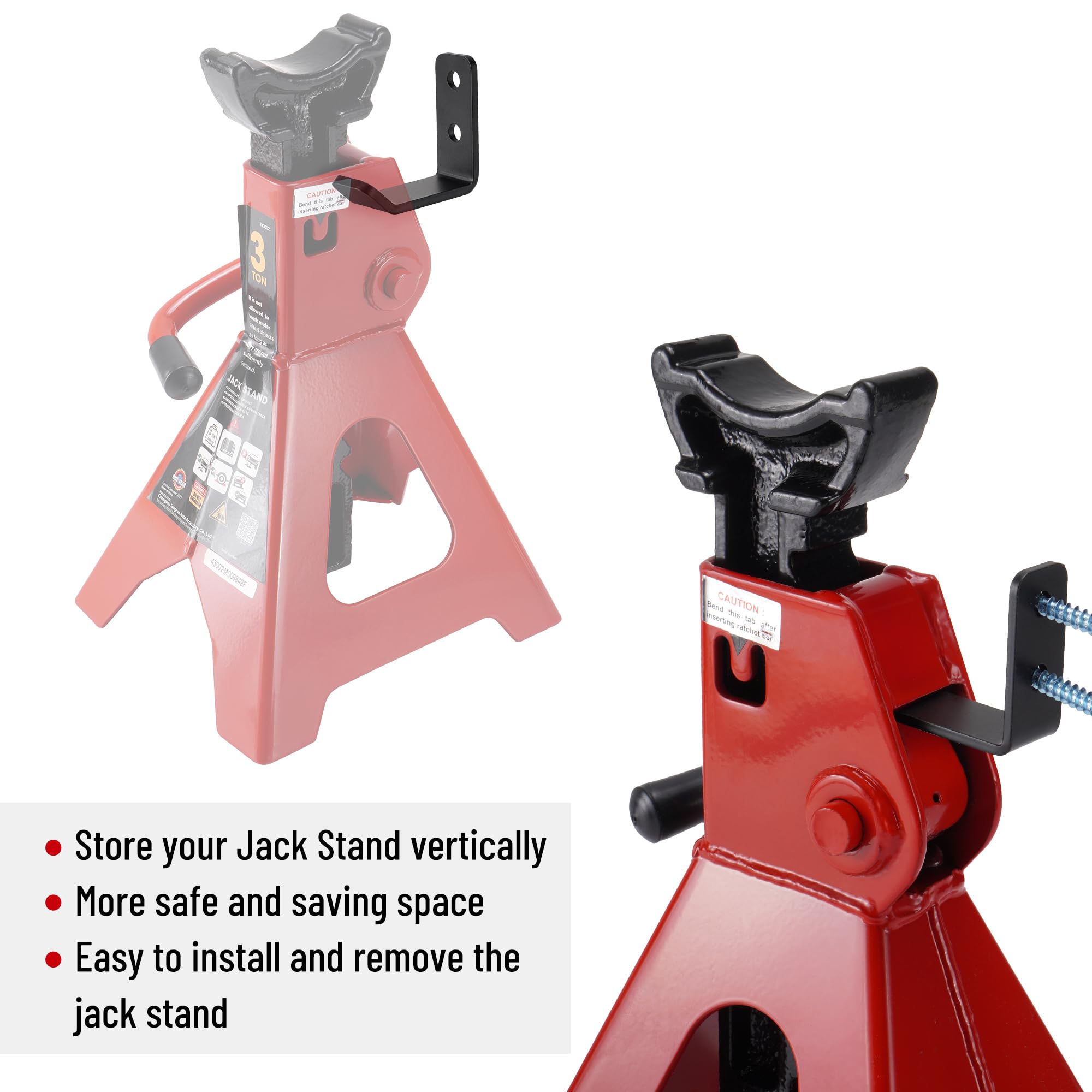 Snapklik.com : 8 Pack Jack Stands Wall Mount Organizer Bracket Hook ...