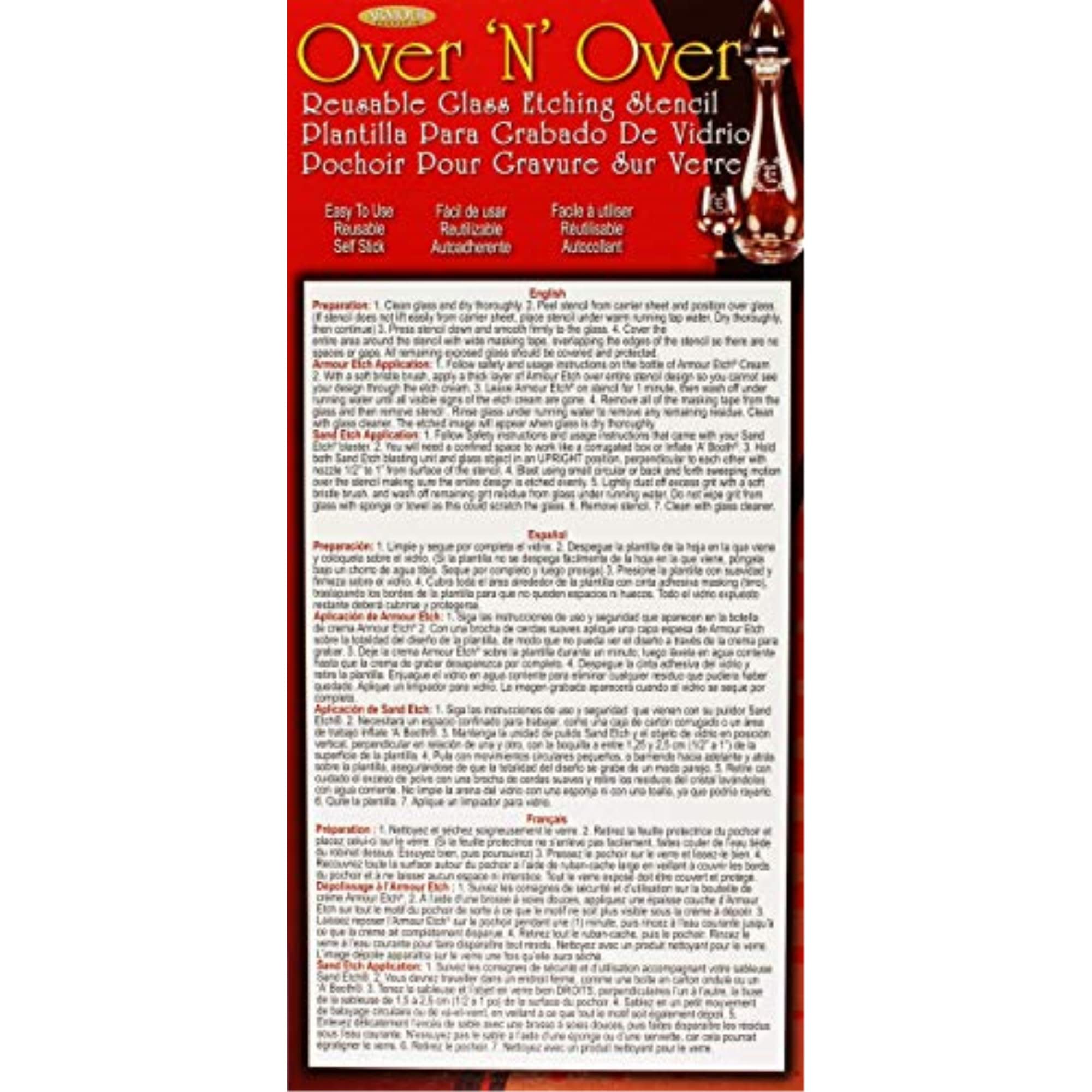 Snapklik.com : Armour Products Etch Over N Over Stencil