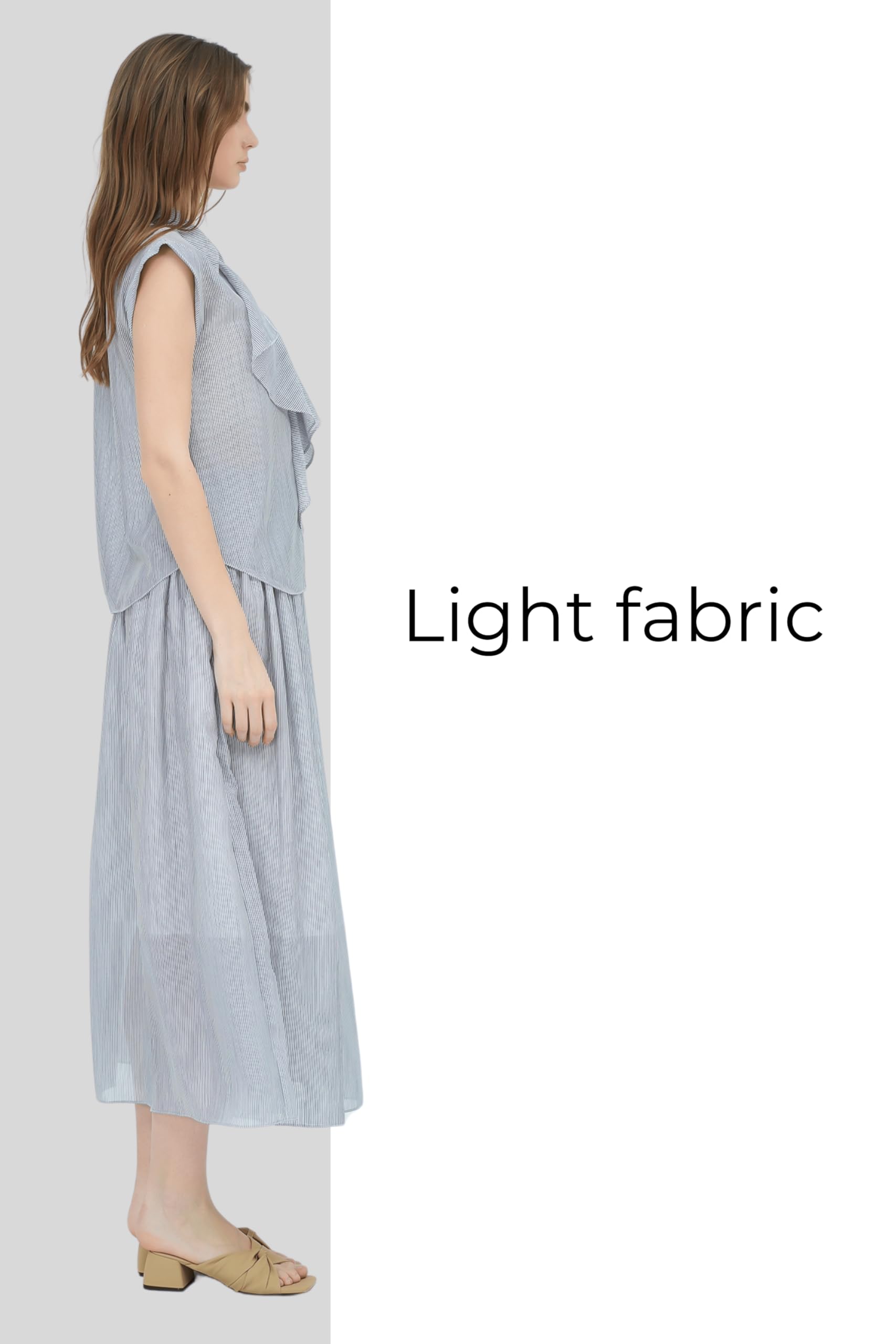 SHIRT - SIXDO G-Blue Stripe Raw Blouse: Stylish Top for Women, Perfect ...