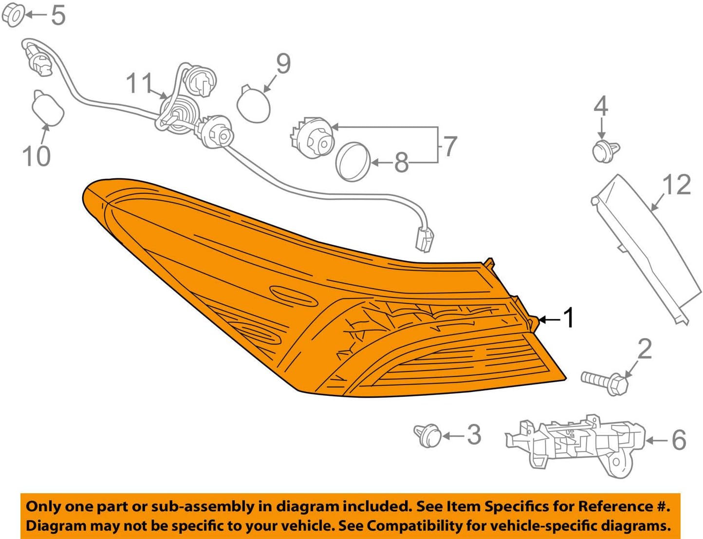 Amazon.com: Genuine Toyota Parts - Lens & Body, Rr Comb (81561-33670 ...