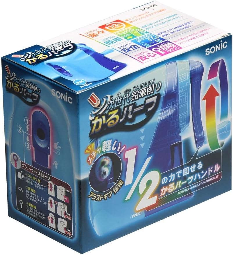 sk-802-b Sacapuntas mitad Manual Mowing Sonic Azul (Japón Importación) – Yaxa Colombia
